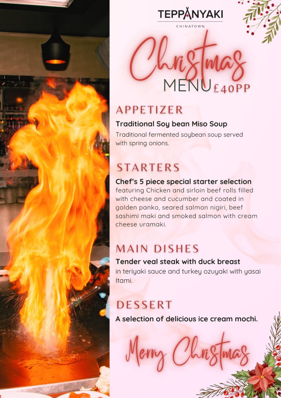 Christmas Menu – Teppanyaki Chinatown